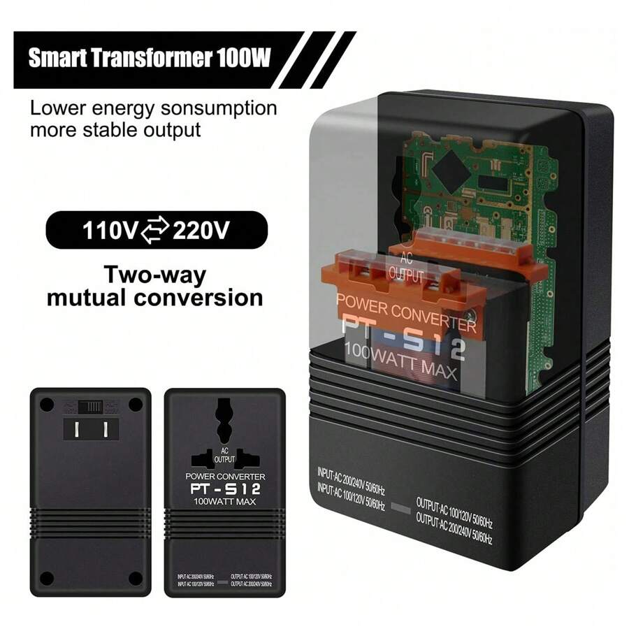 100w Dual Voltage Transformer Light-Weight High Temperature Resistant ...