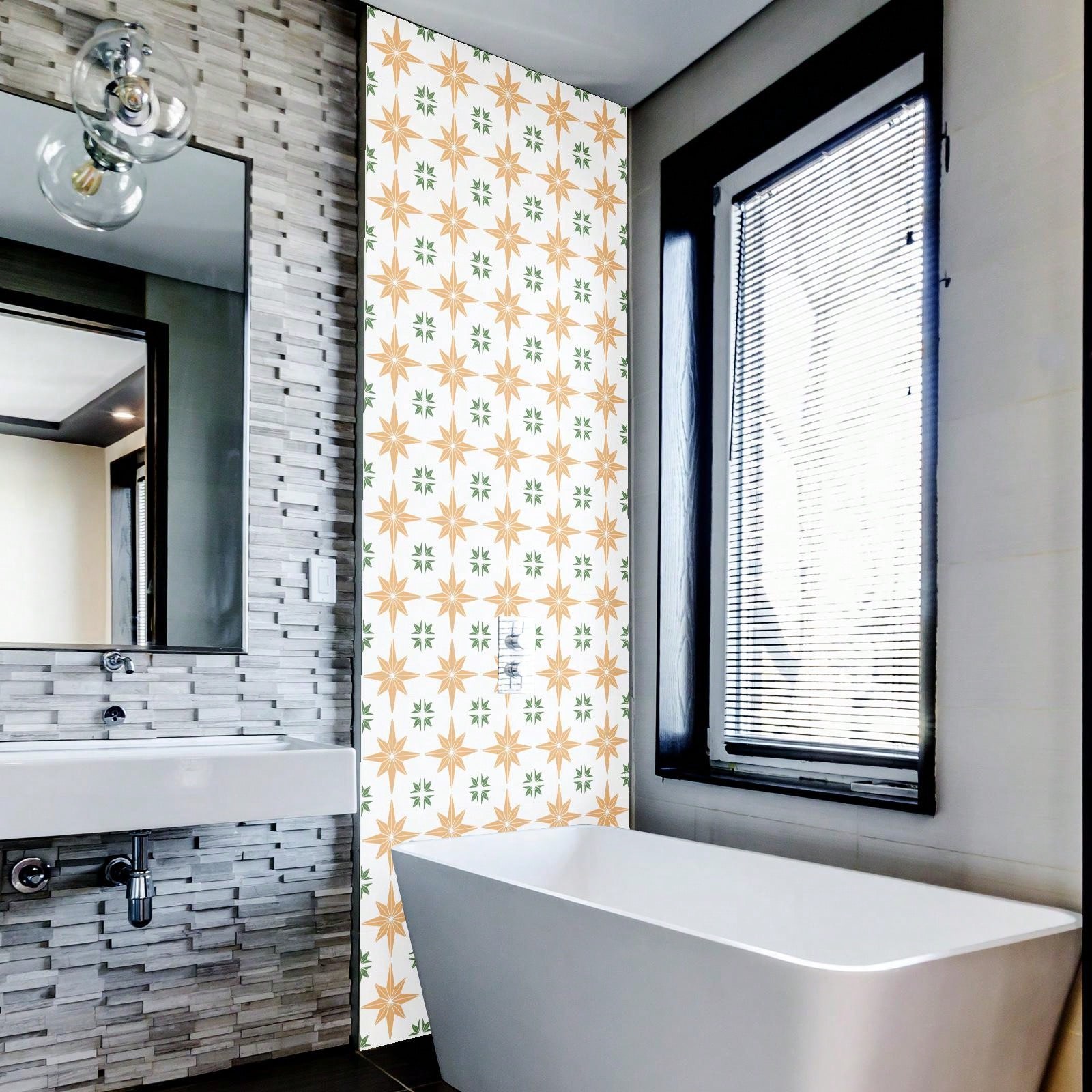 4 PCS 8x8 Inch Reusable Tile Stencils for Painting Walls, Tiles, Wood ...