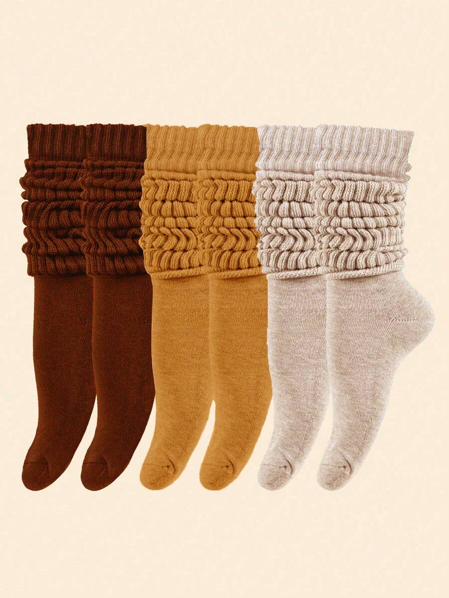 3pairs Women's Fall Winter Slouch Knit Socks Slouchy Socks Women ...