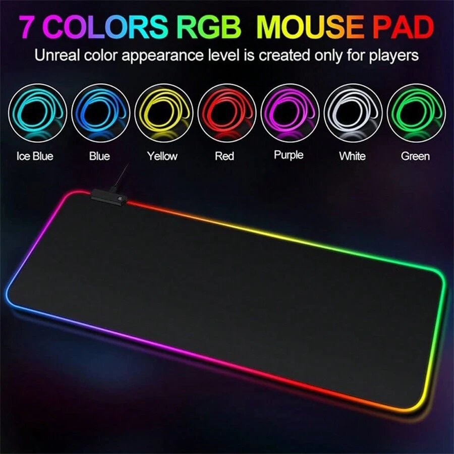 Gaming Mouse Mat Pad,Computer Keyboard Mousepad Mat with Waterproof ...