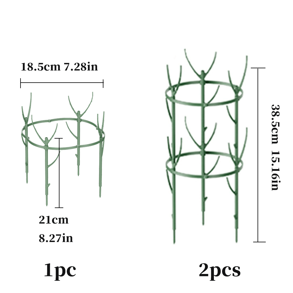 2 pcs stackable plastic garden trellis for pots,round trellis for ...