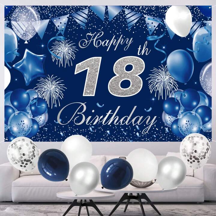18th Birthday Background Blue