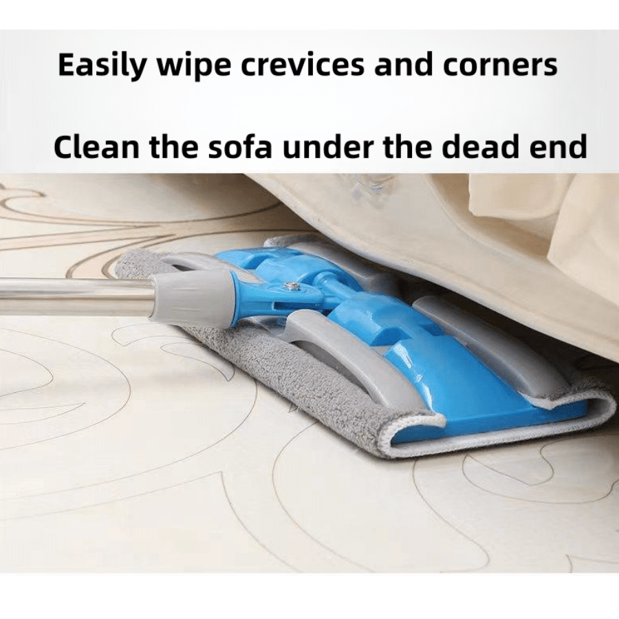 Flat Mop Stainless Steel Rotating Water Absorbent Hand Washable Mop Wet ...