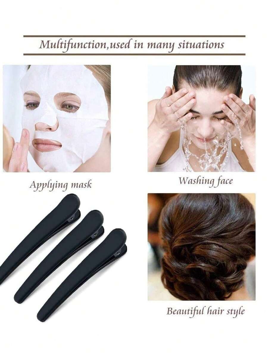 Hair Clip For Styling, 12pcs Plastic Duckbill Alligator Shaped Hair ...