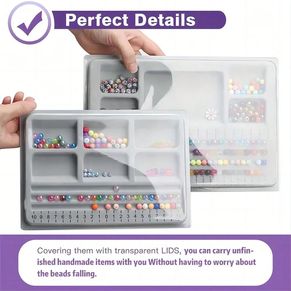 Bead Board Bracelet Beading Board With Lid, With Scale & Grid For ...