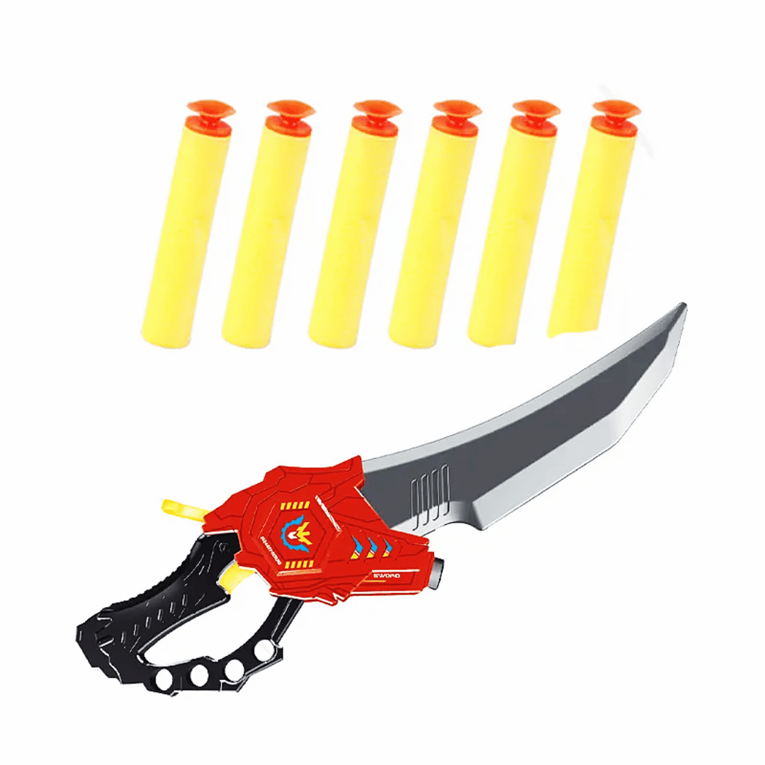 2-in-1 Soft Bullet Sword, Boy's Toy Weapon, Cool Design Pistol Sword ...