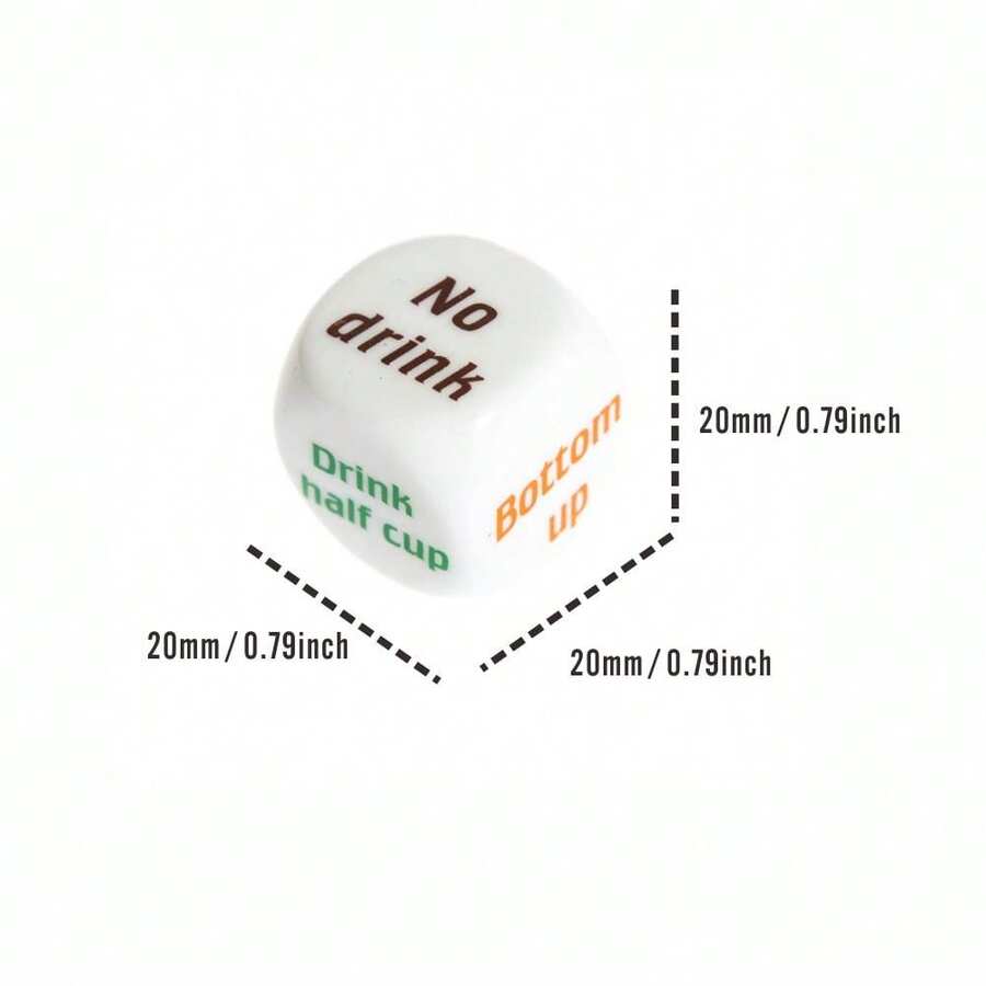 6pcs Drinking Dice Party Game Dice With Drinking Rules And Creative ...
