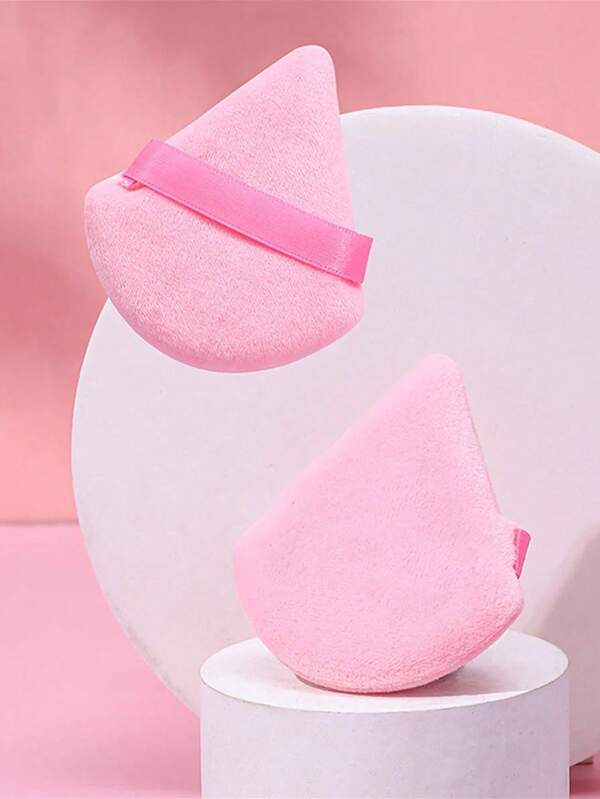 Pack Of 10 Triangular Velvet Loose Powder Puffs, Designed For Contour ...