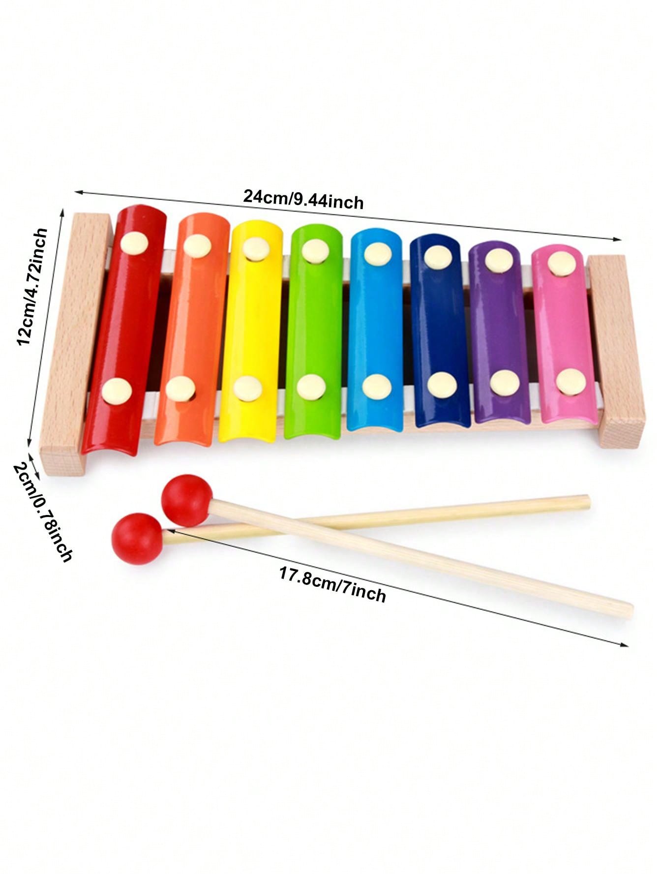 1 PCS Children's educational toy wooden music player knocks the piano ...