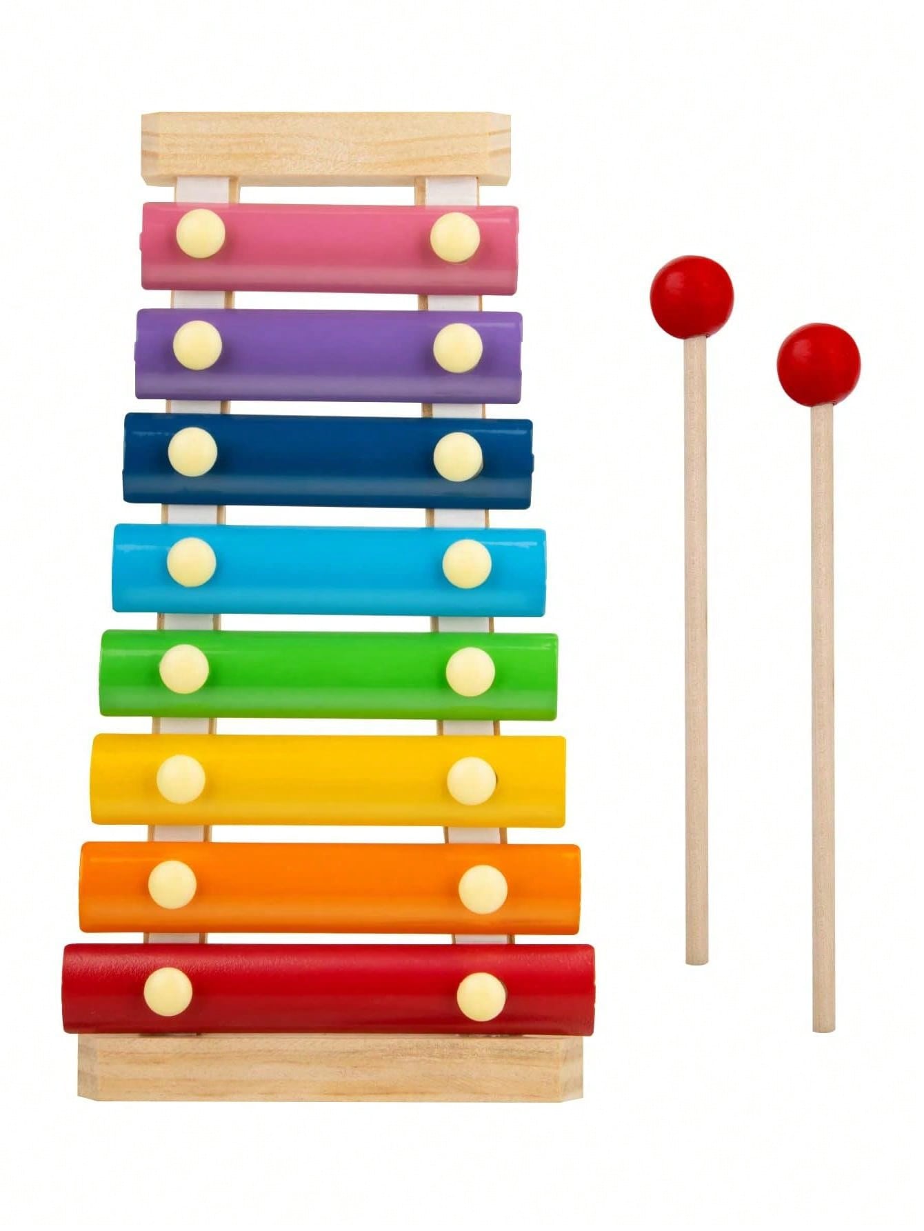 1 PCS Children's educational toy wooden music player knocks the piano ...