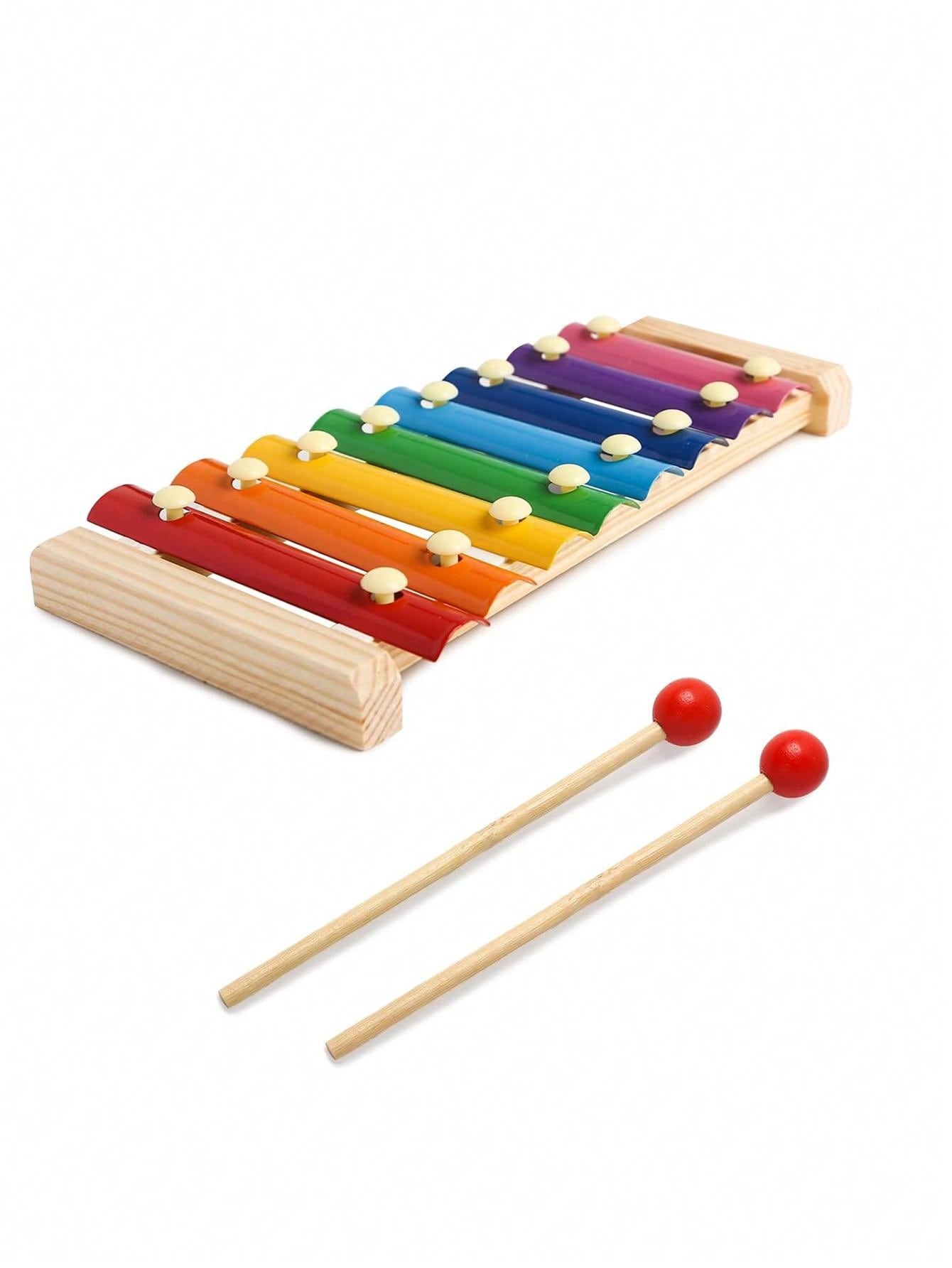 1 PCS Children's educational toy wooden music player knocks the piano ...