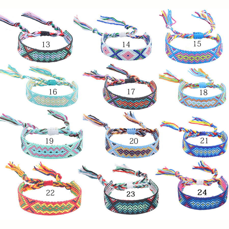 New Nepalese Multi-color Braided Bracelet Colorful Tassel Lucky ...