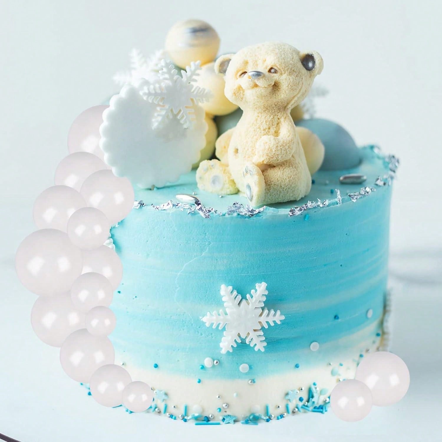 20 Pcs Balls Cake Topper Ball Shaped Cake Insert Toppers Pearl Balls ...