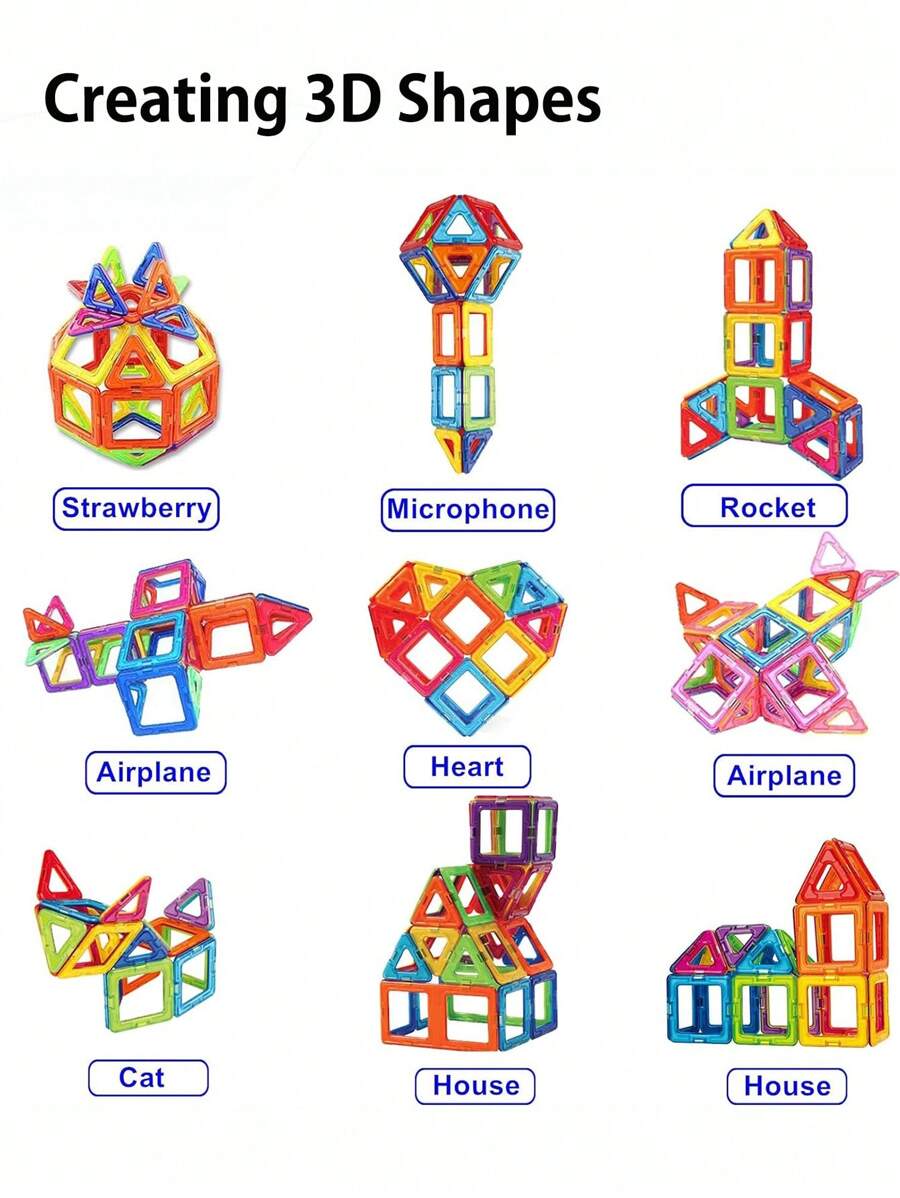 Magnetic Building Blocks Toy, Large Magnetic Building Blocks Diy ...