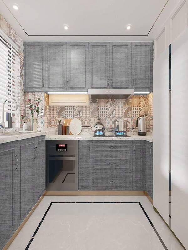 Getextureerd Kledingstof Crème Behang Beige Schill En Stok Zelfklevend ...