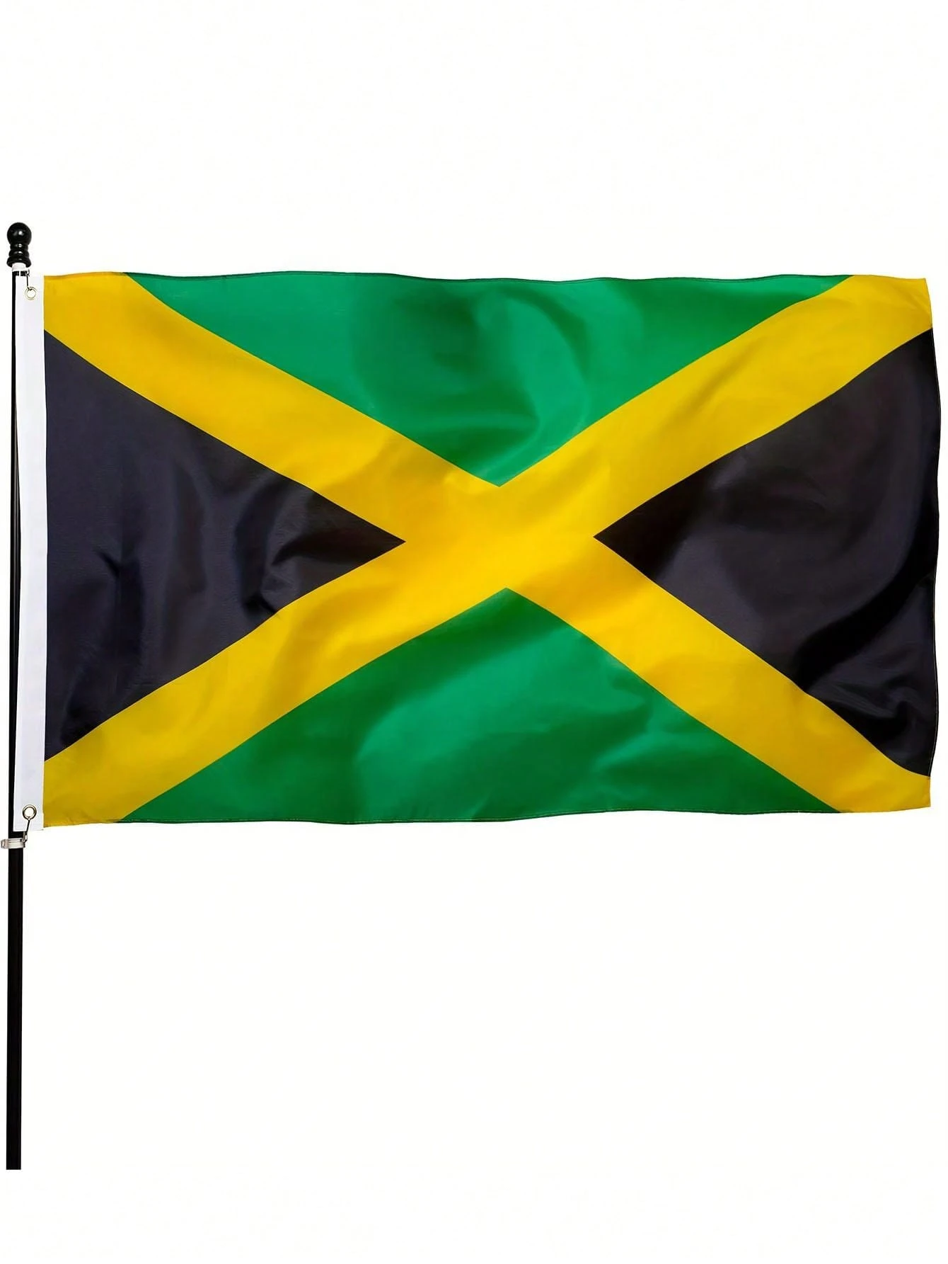 Jamaica Flag, 3x5ft Polyester Fiber, Fading Resistant & Durable ...