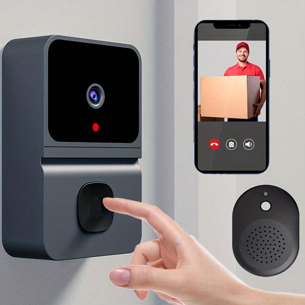 Doorbell Camera Wireless,Intelligent Visual Doorbell Home Intercom HD ...