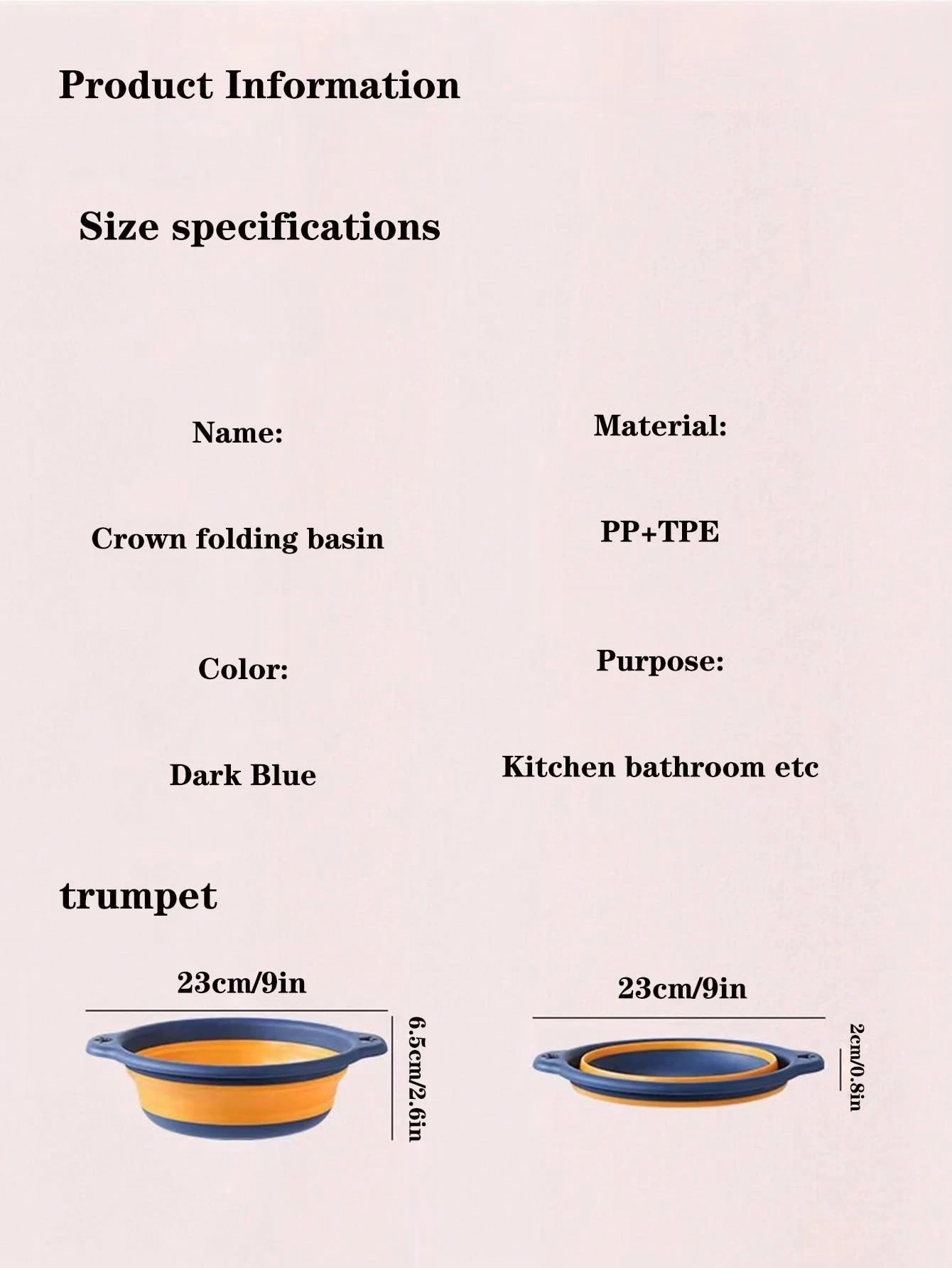 1pc Home Folding Face Basin For Bathroom, Portable And Space Saving ...