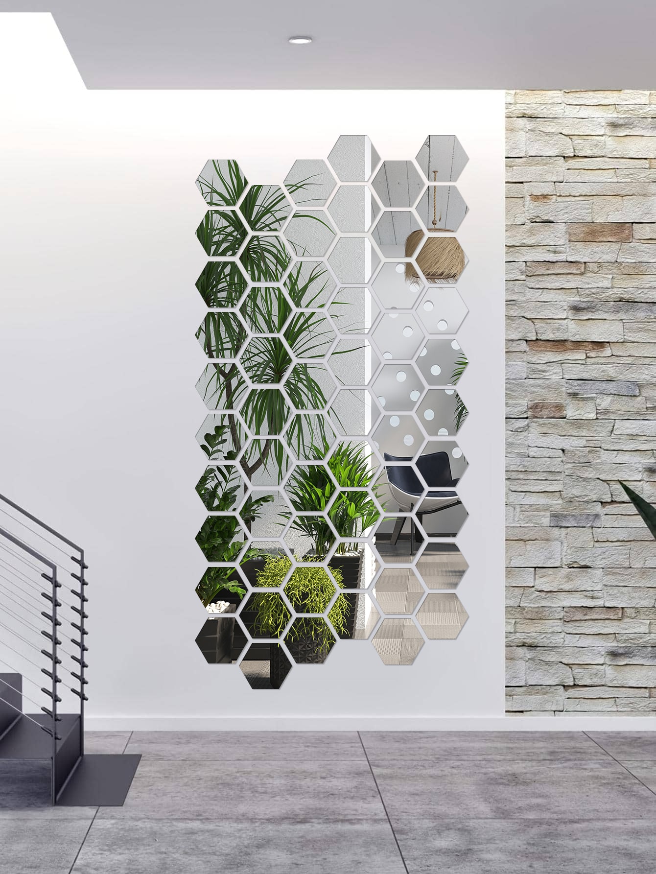 12pcs Geometric Design Mirror Wall Sticker | SHEIN USA