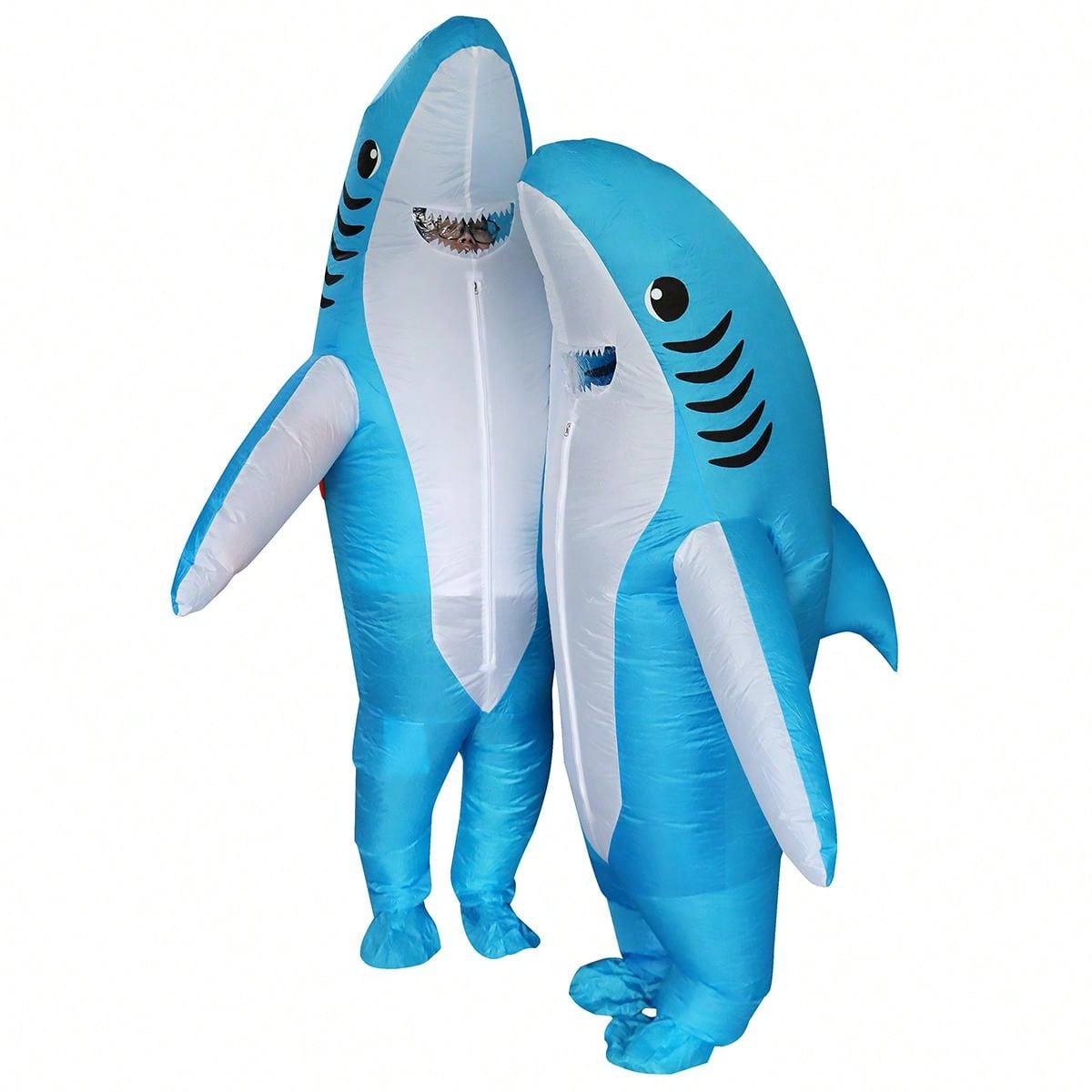 1pc Adult Blue Sharks Inflatable Costumes Christmas Anime Cosplay ...