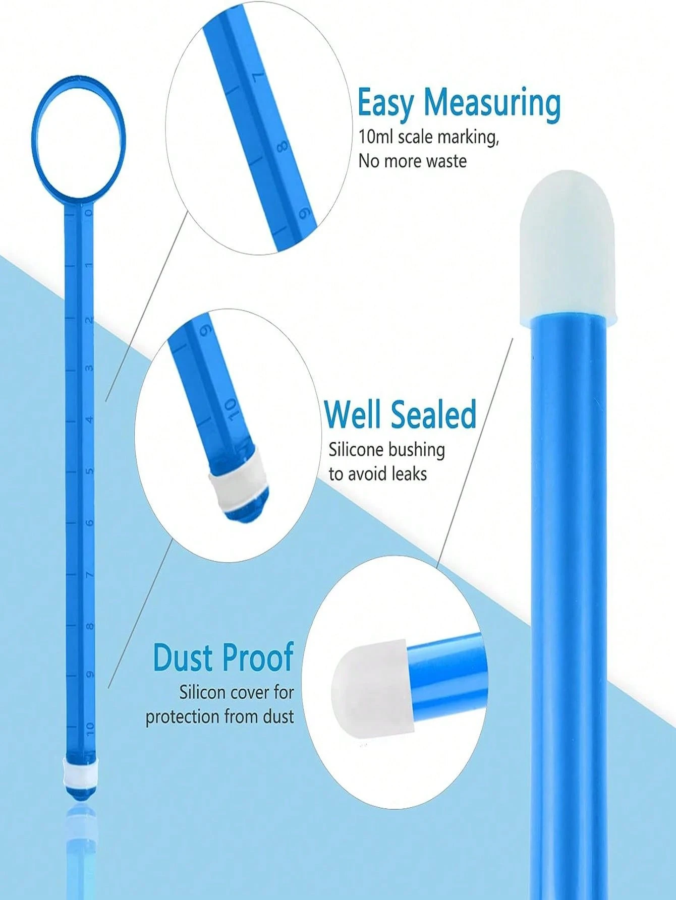 Lube Applicator Syringes Lubricant Tube Shooter With Smooth Rounded
