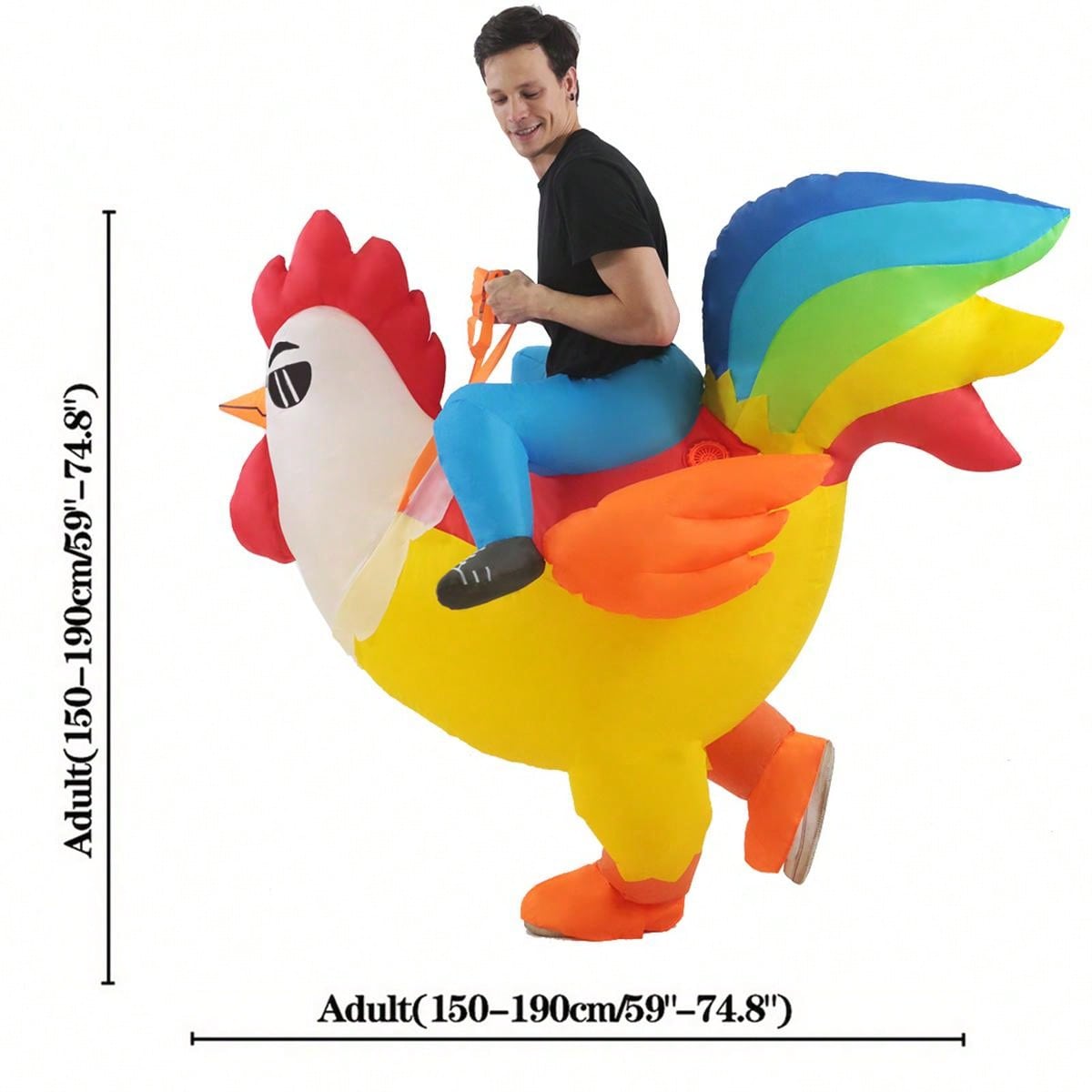 1pcs Adult Rooster Cosplay Inflatable Costume Animal Anime Dress Suits ...