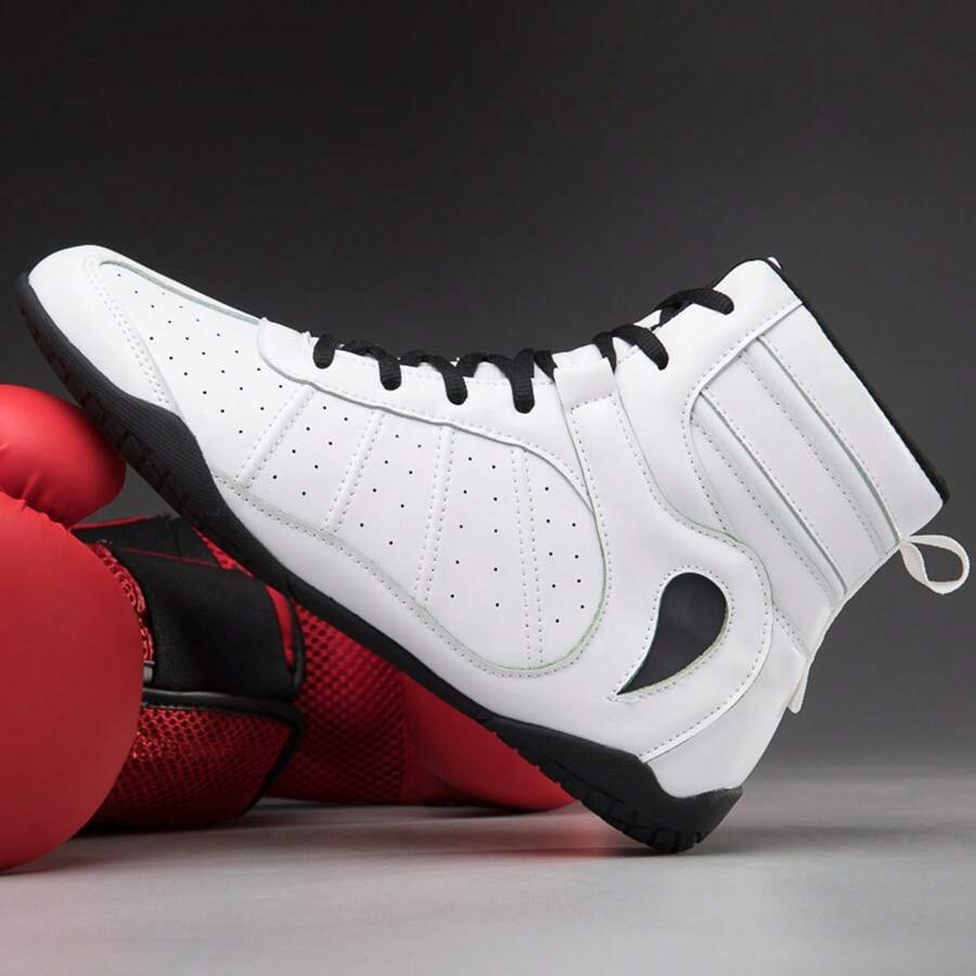 TOLLN Men's Professional Boxing Shoe High -Top Fight Shoe Fighting ...