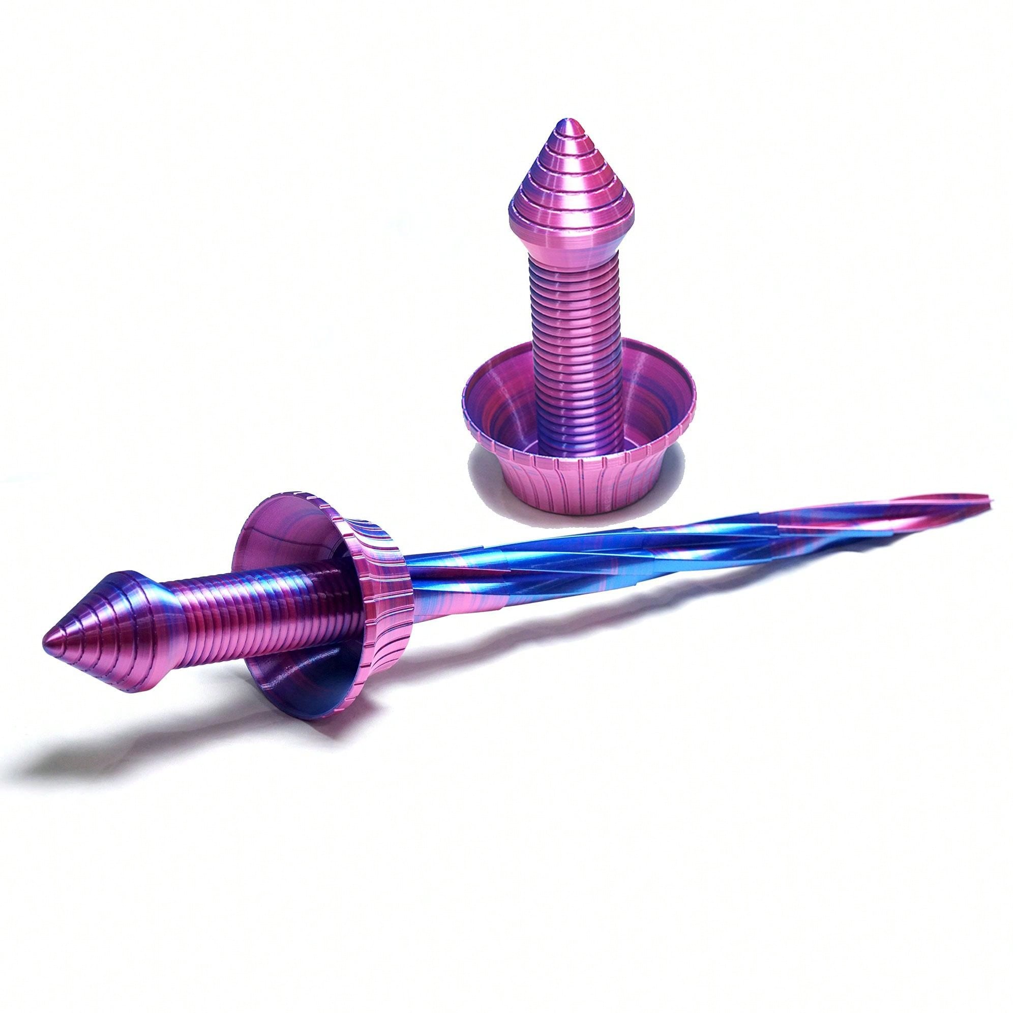 3d Printed Extendable Sword With Reflective Shiny Finish, Shows ...