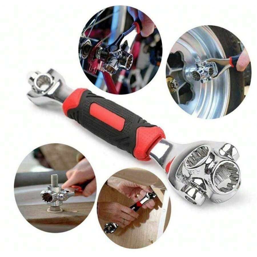 HYCHIKA 360 Degree Rotating Head Universal Wrench 52 in 1 Multifunction ...