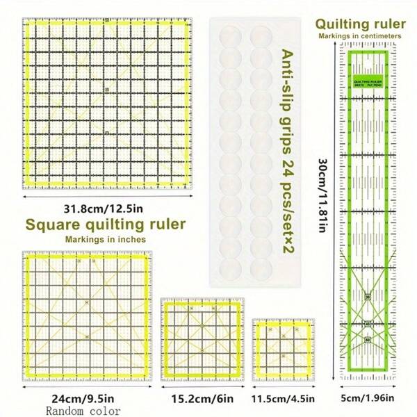 Quilting Rulers Set, Acrylic Quilting Rulers And Template, Sewing ...
