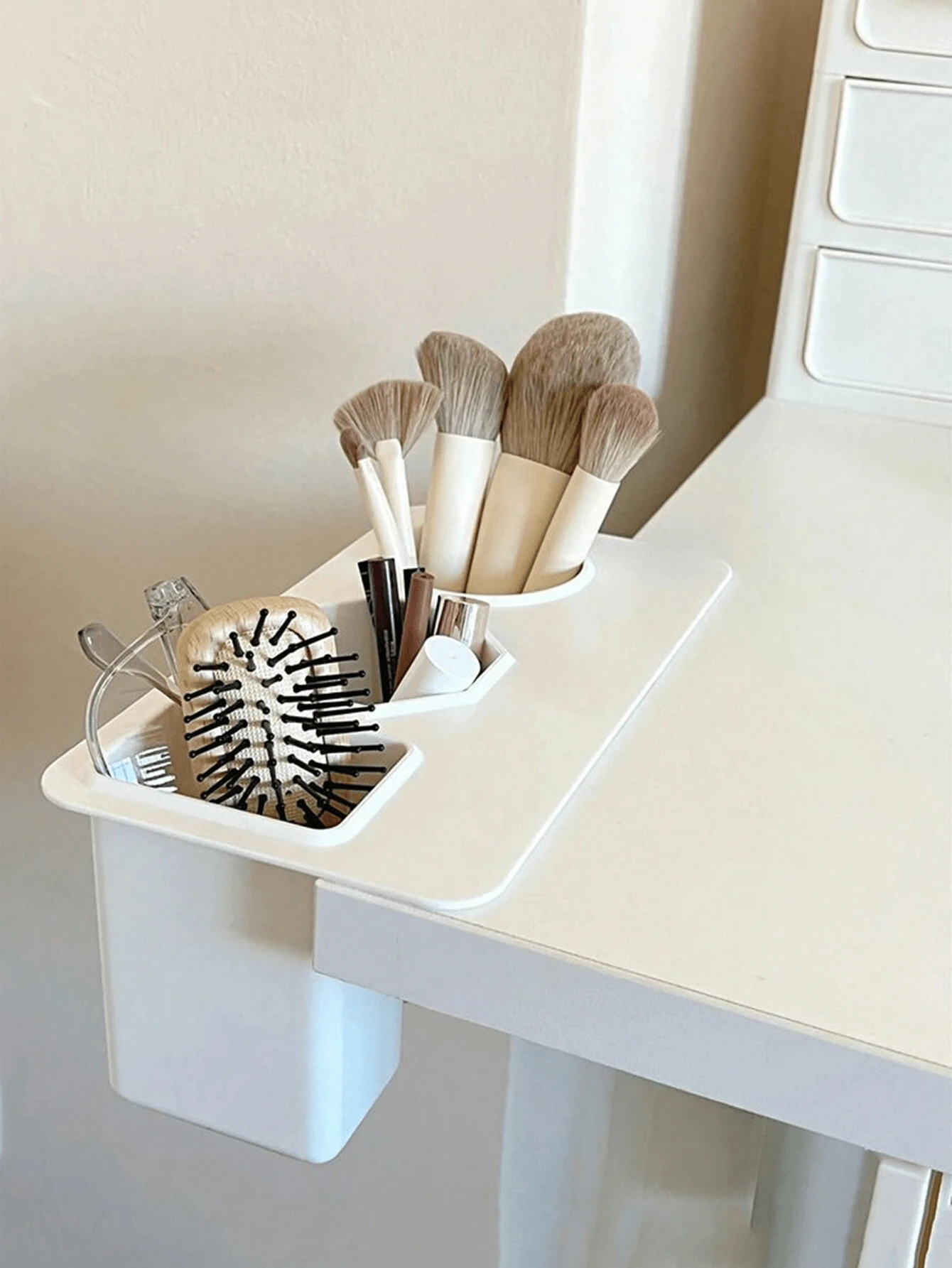 Makeup Brush Storage Bucket With Adhesive For Tabletop Or Wall Mounting ...