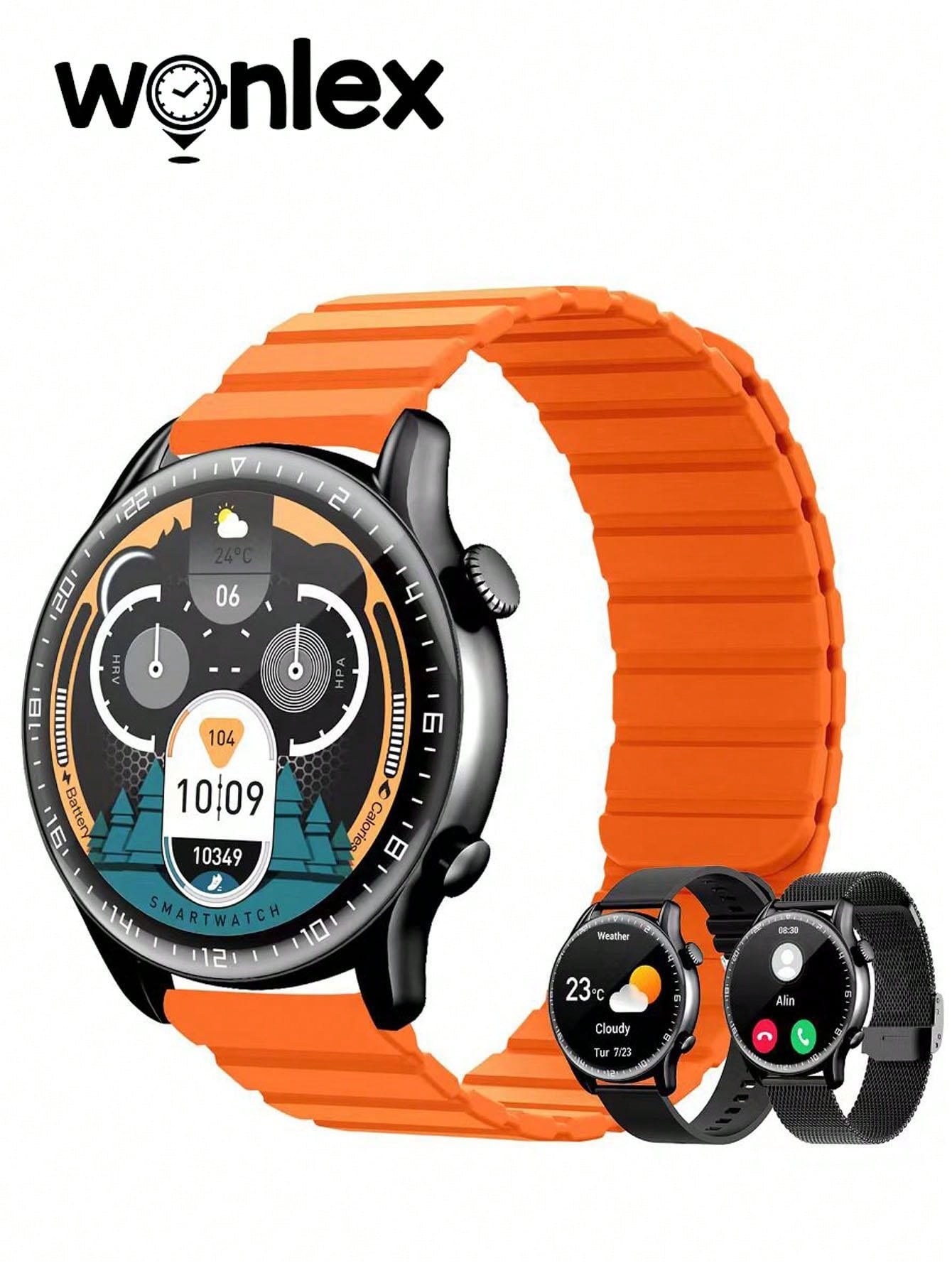 1 black couple fashion sports smartwatch set for incoming calls ...