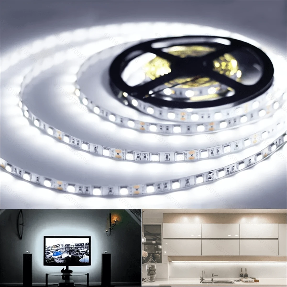 1pc White Usb Led Strip Light, 60leds/M, Non-Waterproof, Flexible Led ...