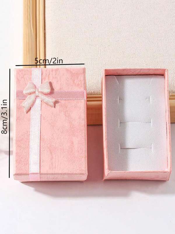 2pcs Blue And Pink Gift Boxes For Necklace, Earring, Ring Packaging ...