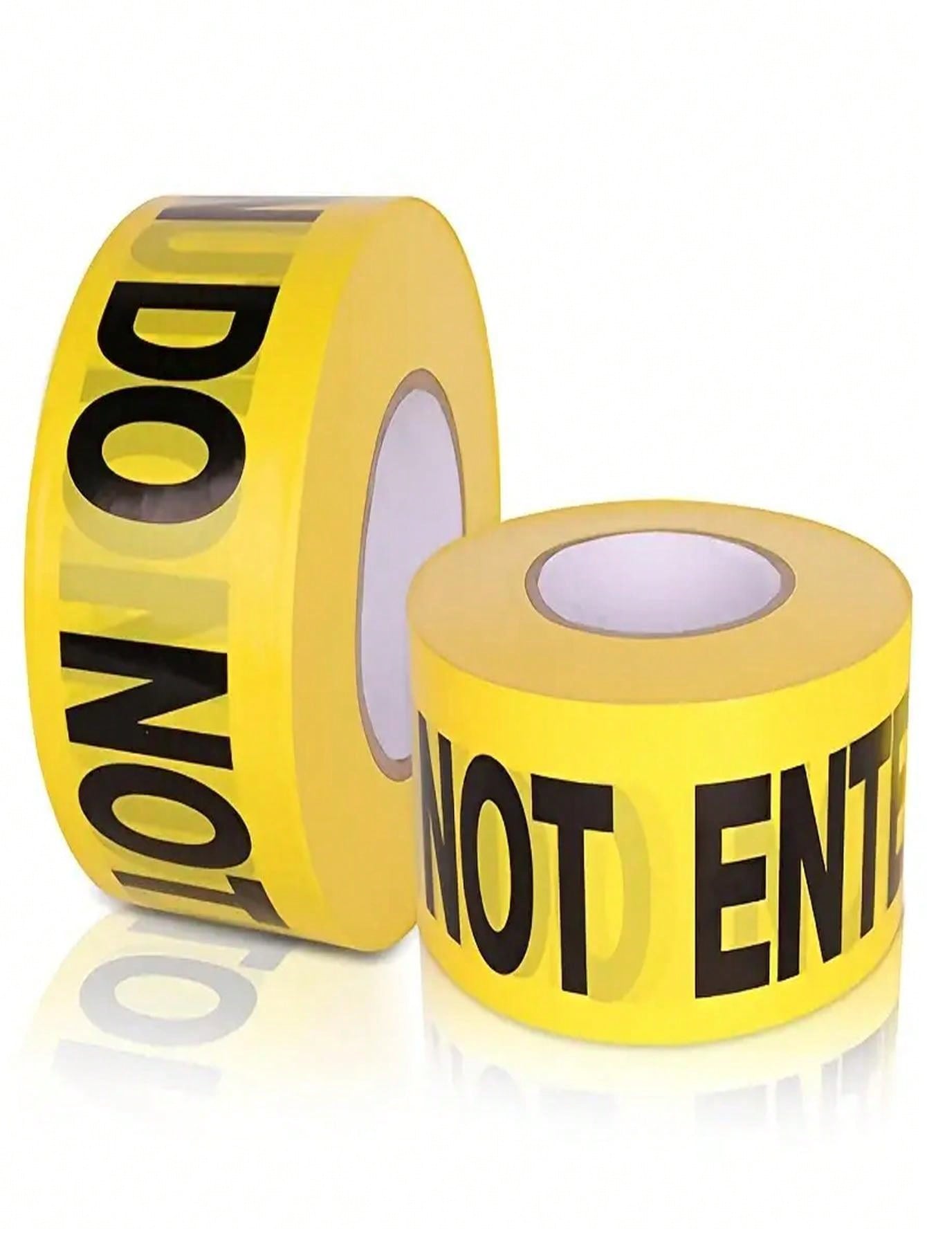 3 inches by 328 feet, yellow warning do not Enter tape, strongest barrier tape, non-adhesive non ...