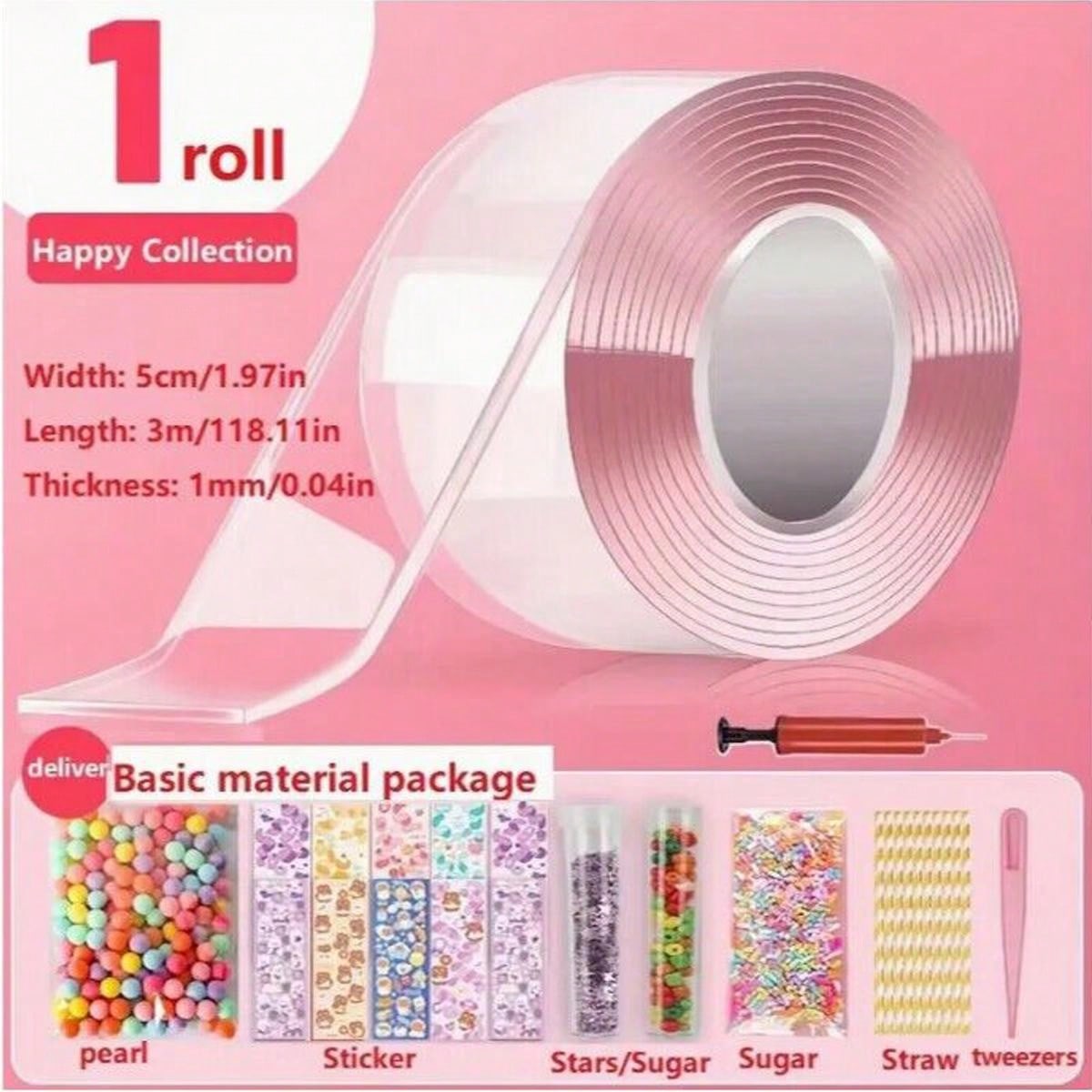 DIY Nano Tape Decompression Sticker Set - Knead, Blow, And Create ...