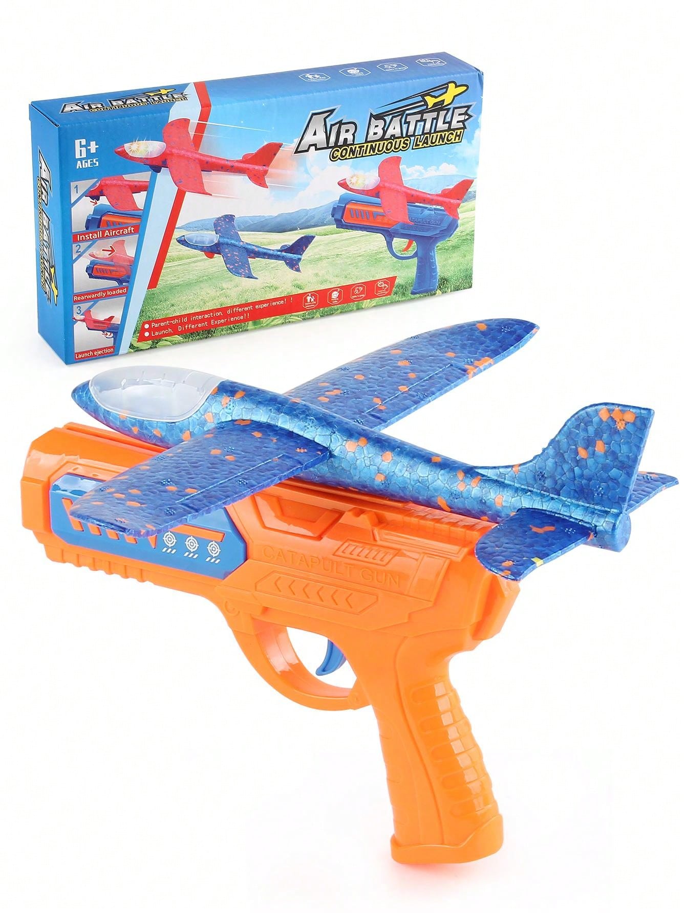 Beach Toy Ejection Airplane & Glider Foam Plane Set With Orange ...