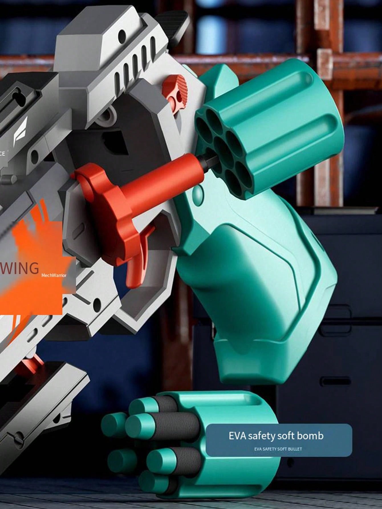 1pc Random Color Soft Bullet Revolver Zp5 Toy Pistol With Ejection ...