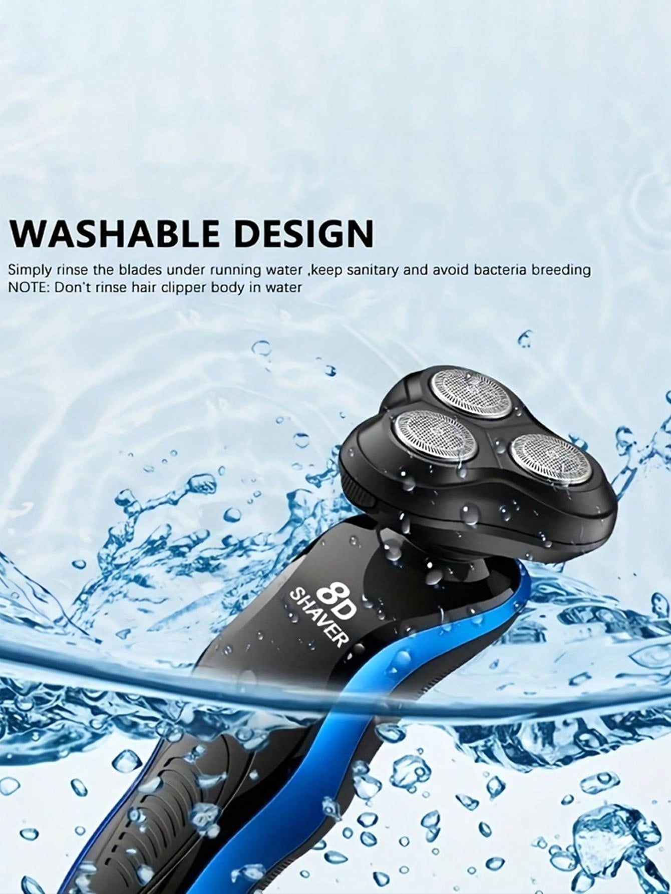 1pc Rechargeable Waterproof Electric Shaver With Pop-up Trimmer | SHEIN USA