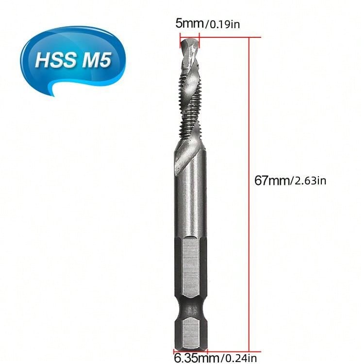 High speed steel 4341 multi-purpose integrated compound tap screw ...