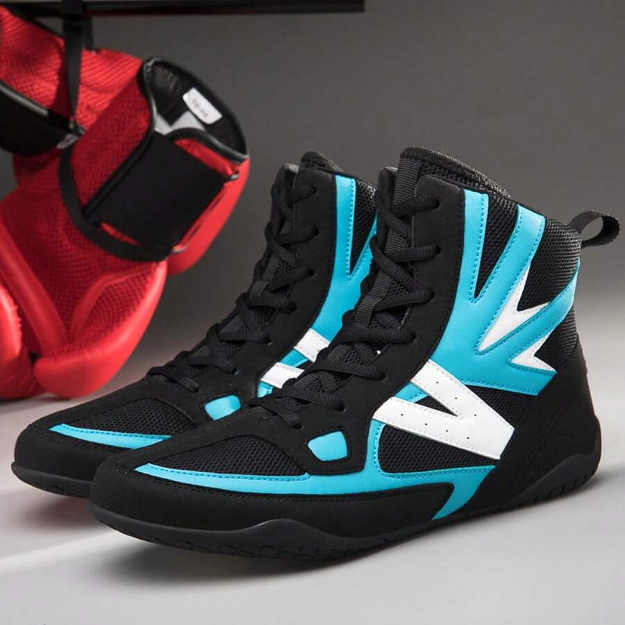 Men's Professional Boxing Shoe High -Top Fight Shoe Fighting Contest ...