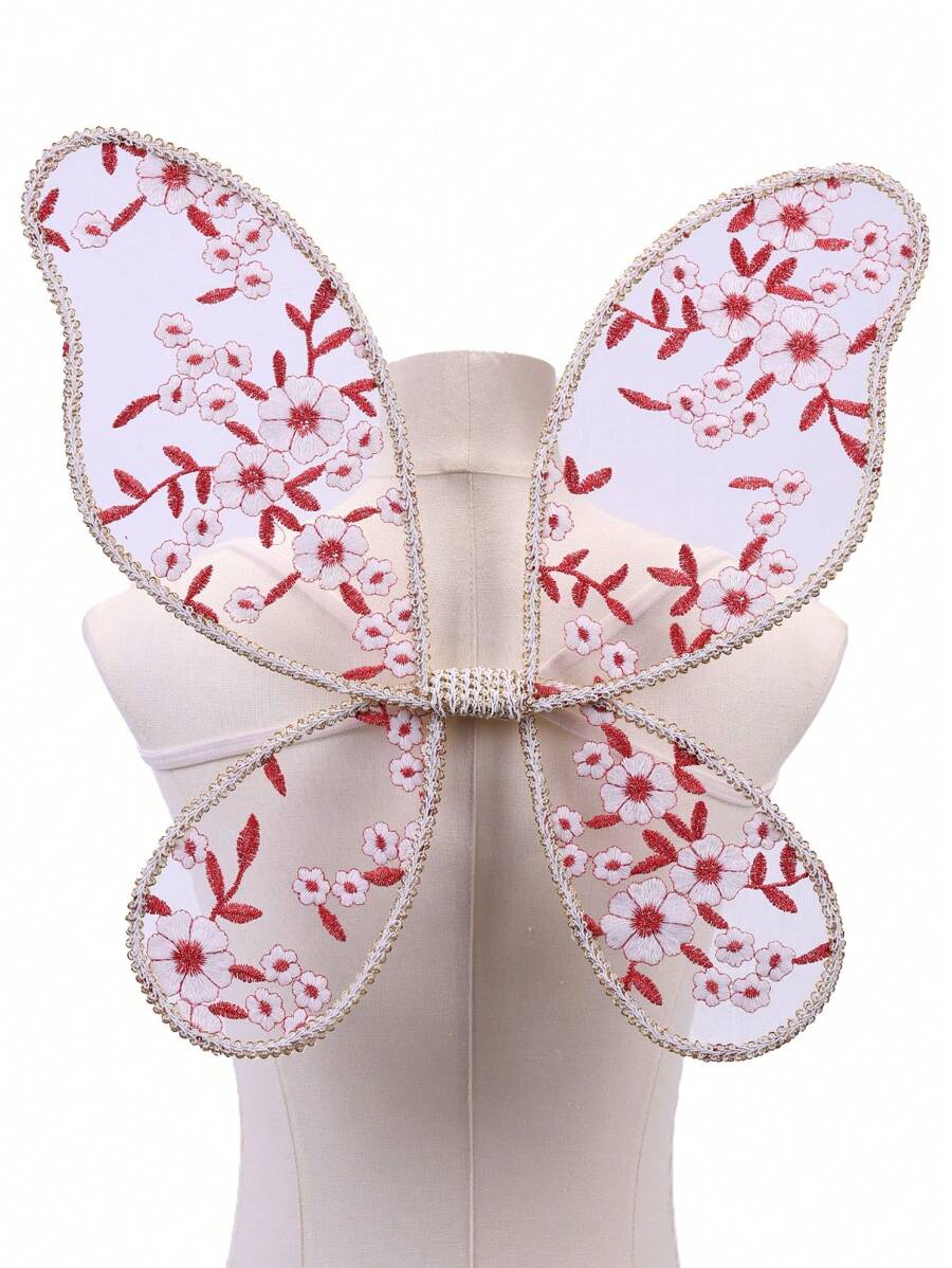 Fairy Butterfly Angel Wings Red Party Angel Embroidered Wings Halloween ...