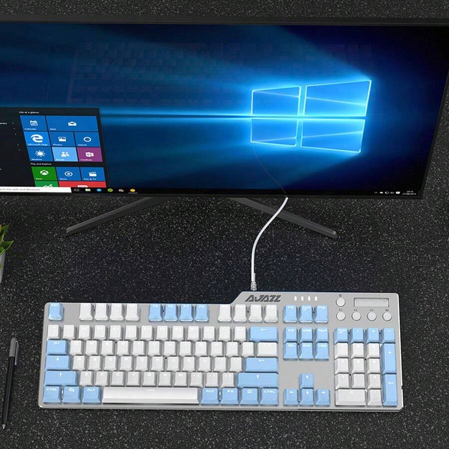 AJAZZ AJAZZ AK35i Alloy Mechanical Keyboard PBT Edition Gaming ...