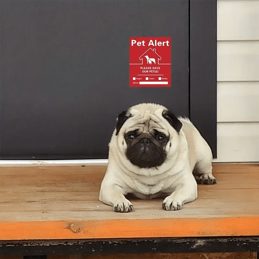 Pet Safety Alert Sticker - 2 Pack Warning Safety Fire Rescue Stickers ...