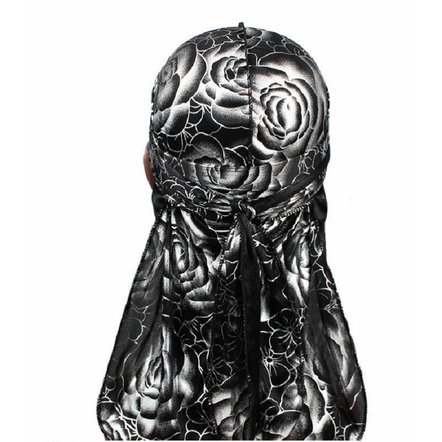 Rose-printed Silk Pirate Doo Rag Headwrap Hat For Streetwear | SHEIN USA