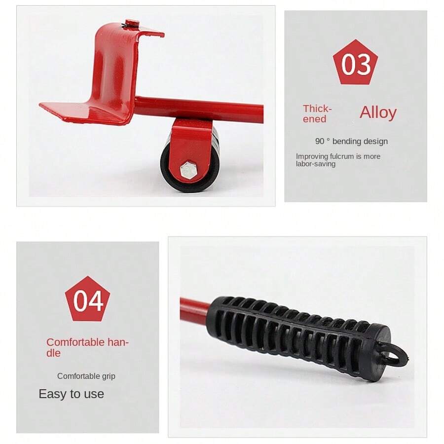One Crowbar With Four Wheels To Move Furniture Easily By Prizing And ...
