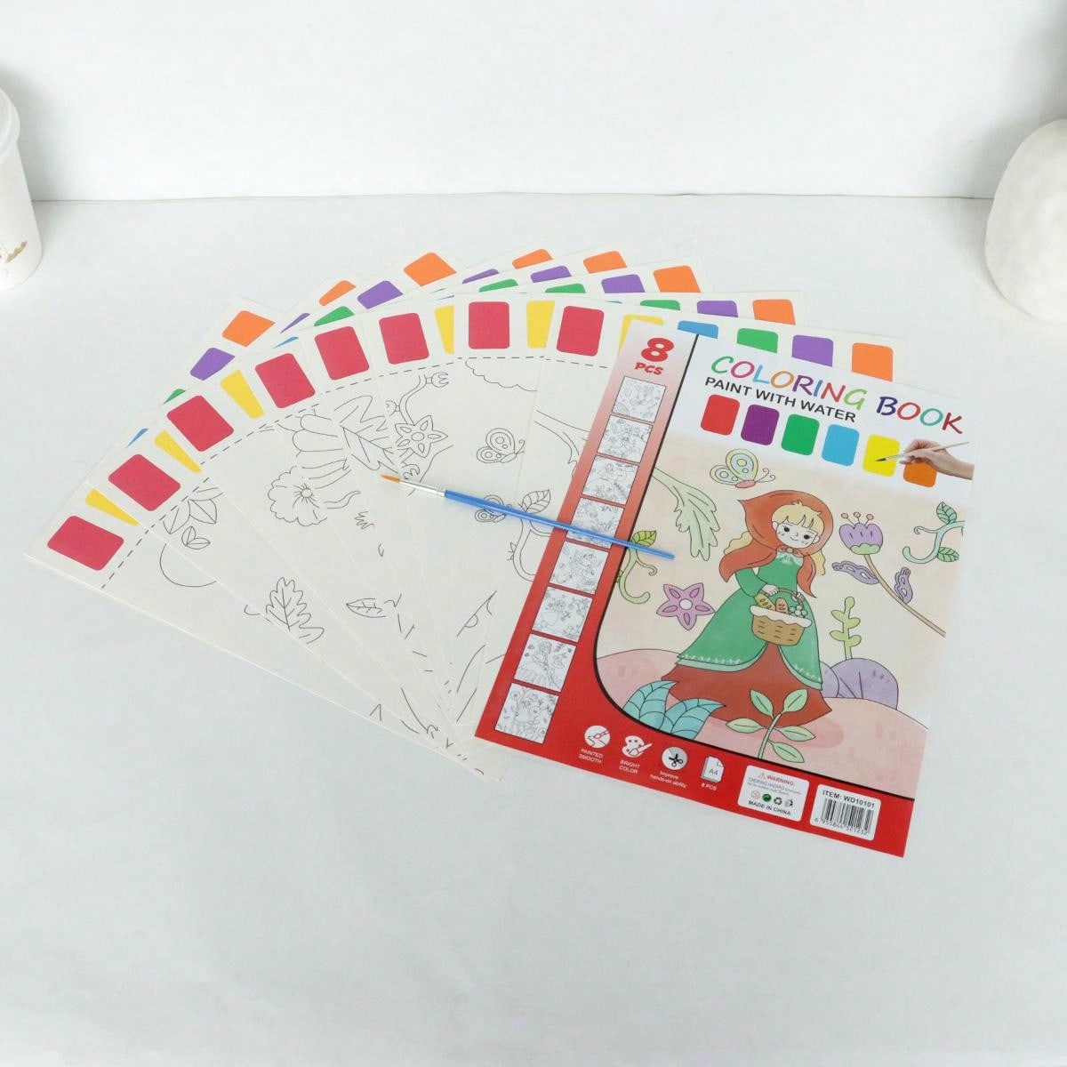 Artistic Watercolor Painting Coloring Paper With Self-contained ...