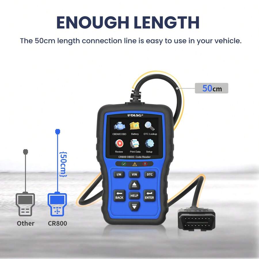 UDIAG CR800 OBD2 Scanner Diagnostic Tool Car Code Reader One-Click I/M ...