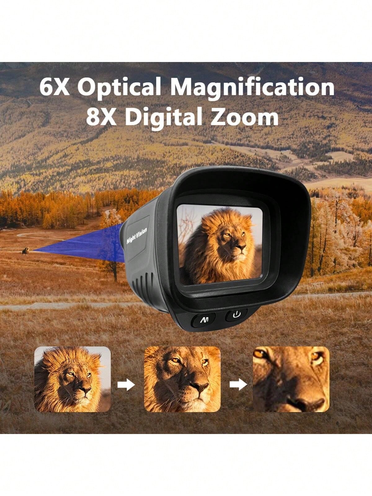 2.5k Infrared Monocular Night Vision Device, 40m Pixel 8x Digital Zoom ...