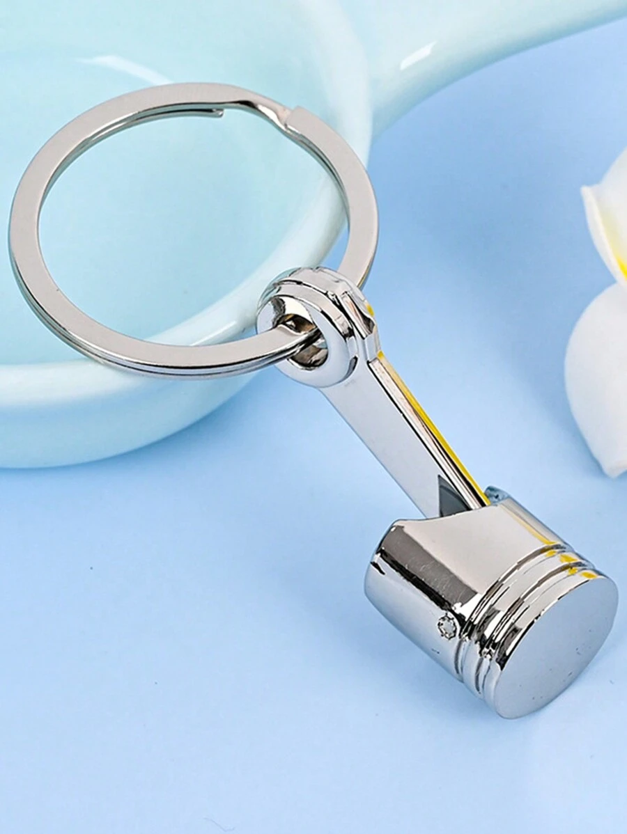 1pc Car Wheel Hub-shaped Keychain & Car Engine Piston-shaped Creative ...